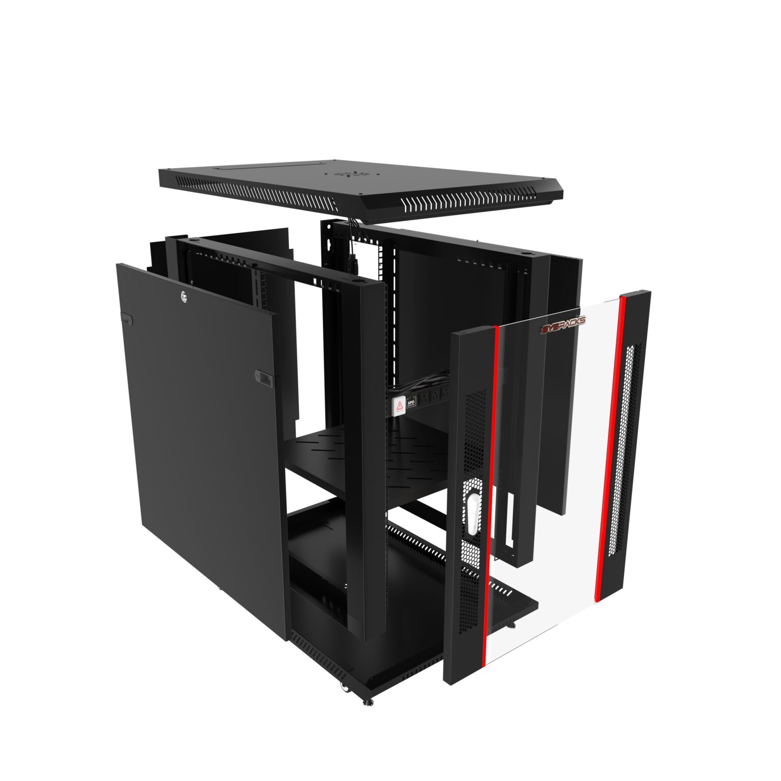 15U 35″ Depth PORTABLE UNDER DESK 19″ Enclosure SYSRACKS SRW 15.900 to ...