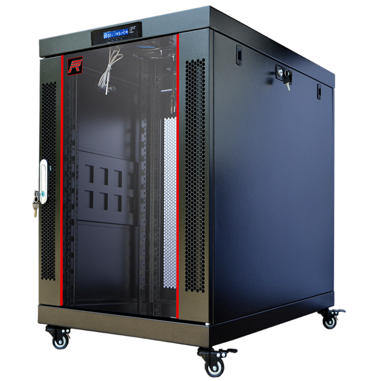 18U 24 inch rack PORTABLE UNDER DESK 19″ Enclosure SYSRACKS PR 18.600 ...