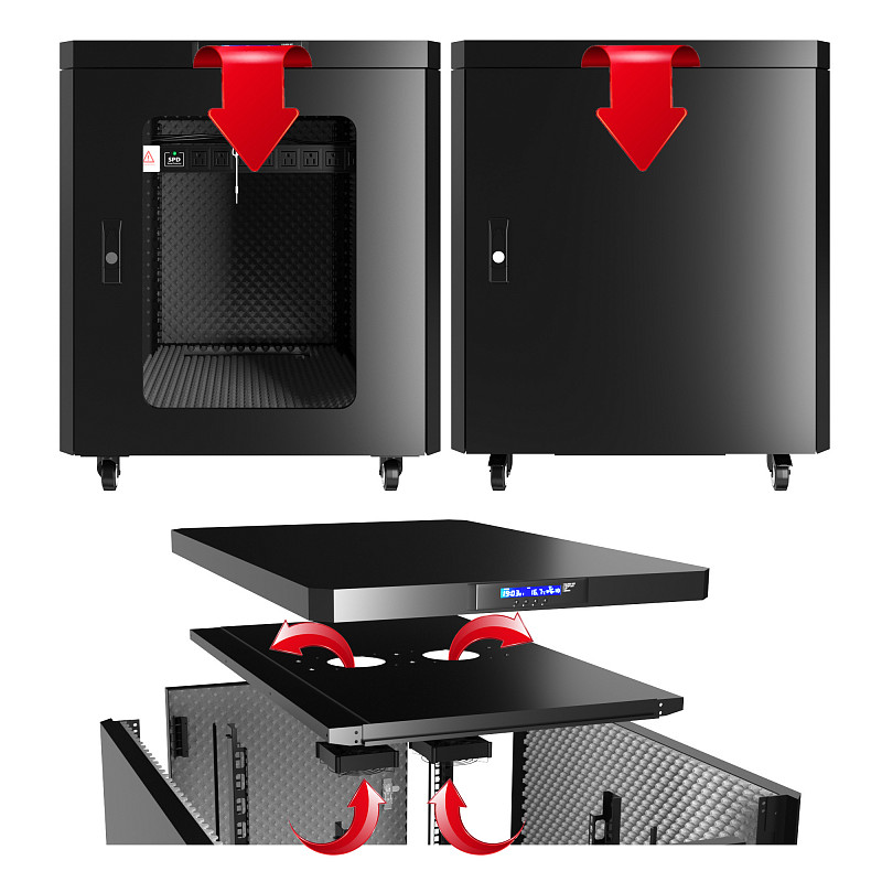 18U 35″ Depth Under Desk Sound Proof Server Cabinet SP 18.900 to buy ...