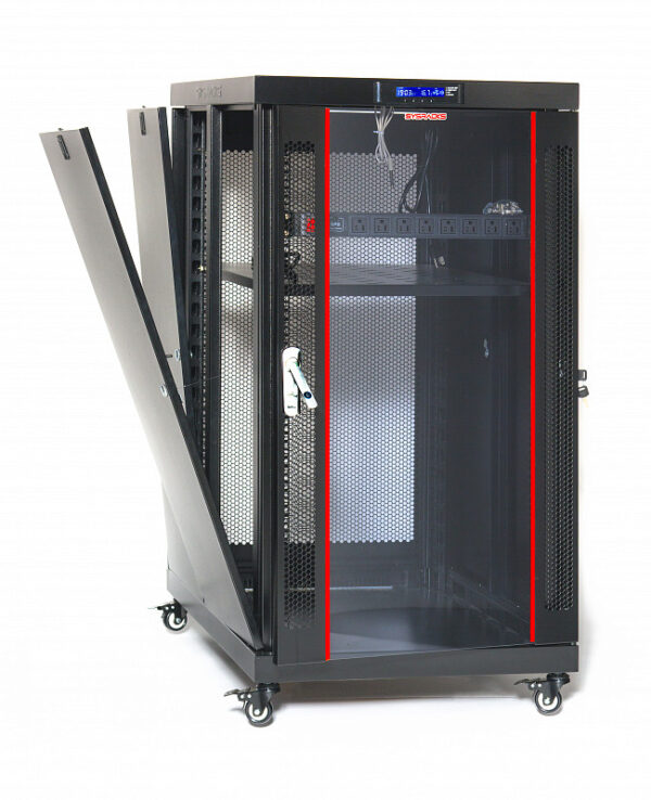 22U 35″ Depth PORTABLE UNDER DESK 19″ Enclosure SYSRACKS PR 22.900 to ...