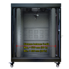 18U 24 inch rack PORTABLE UNDER DESK 19″ Enclosure SYSRACKS PR 18.600 ...