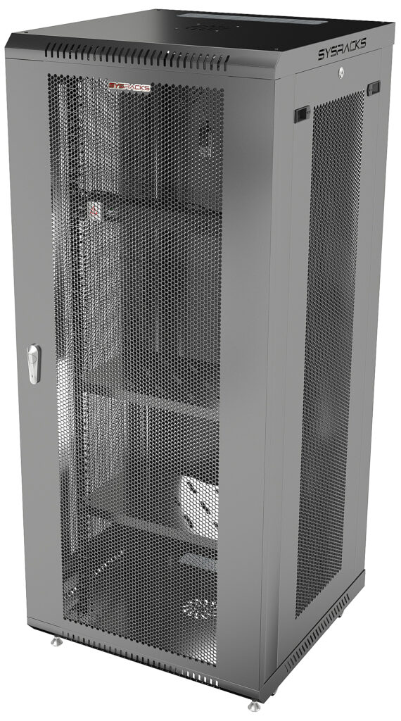 27U 24 inch rack for Wall Mount 19″ MESH Enclosure SYSRACKS SRW 27.600M ...