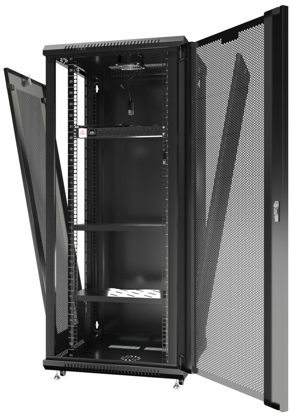 27U 24 inch rack for Wall Mount 19″ MESH Enclosure SYSRACKS SRW 27.600M ...