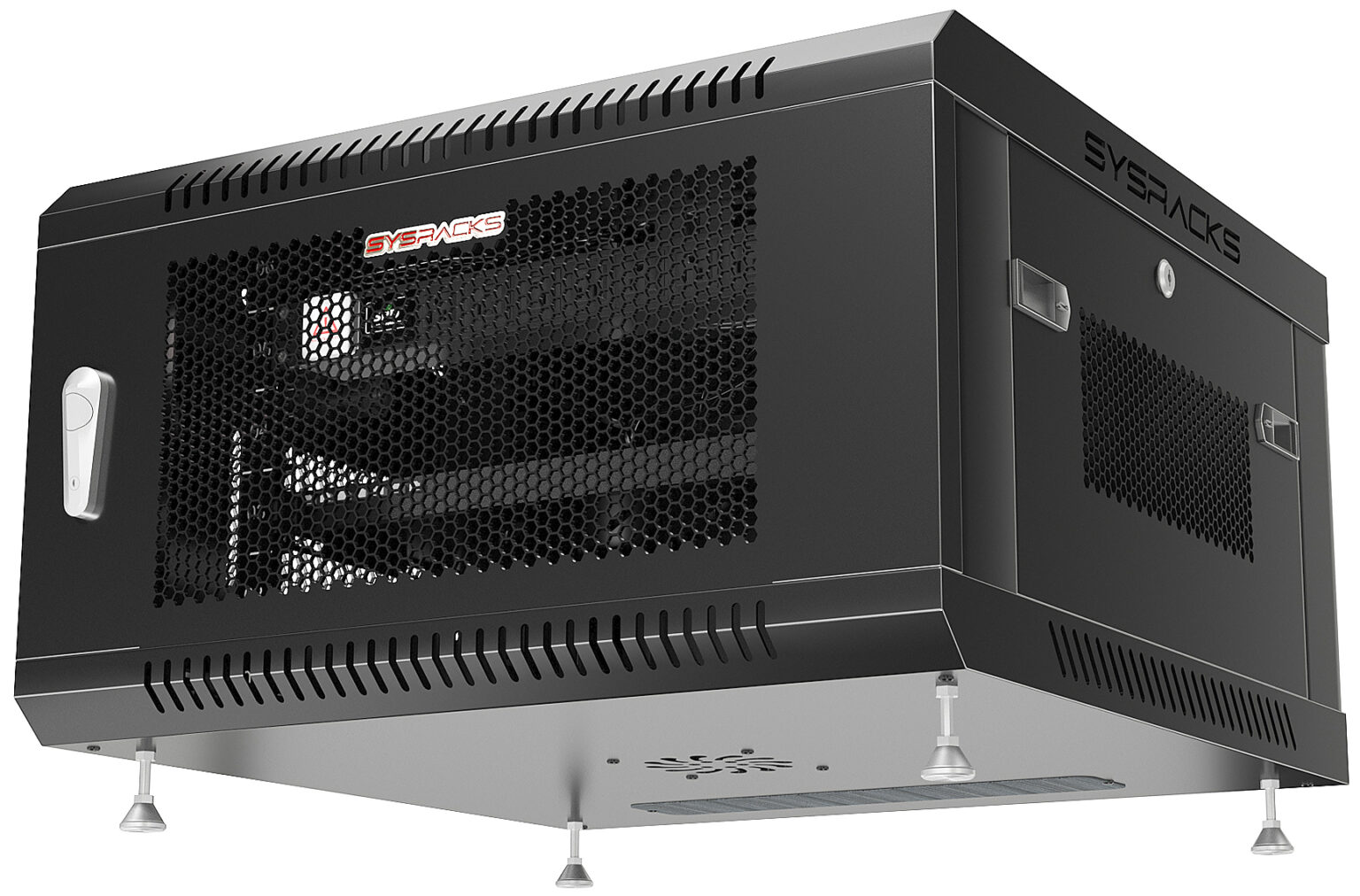 6U 24″ Depth Wall Mount 19″ MESH Enclosure SYSRACKS SRW 6.600M to buy ...