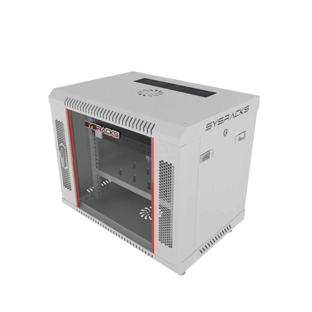 9U 18″ Depth Wall Mount 19″ GREY Enclosure to buy | Sysracks